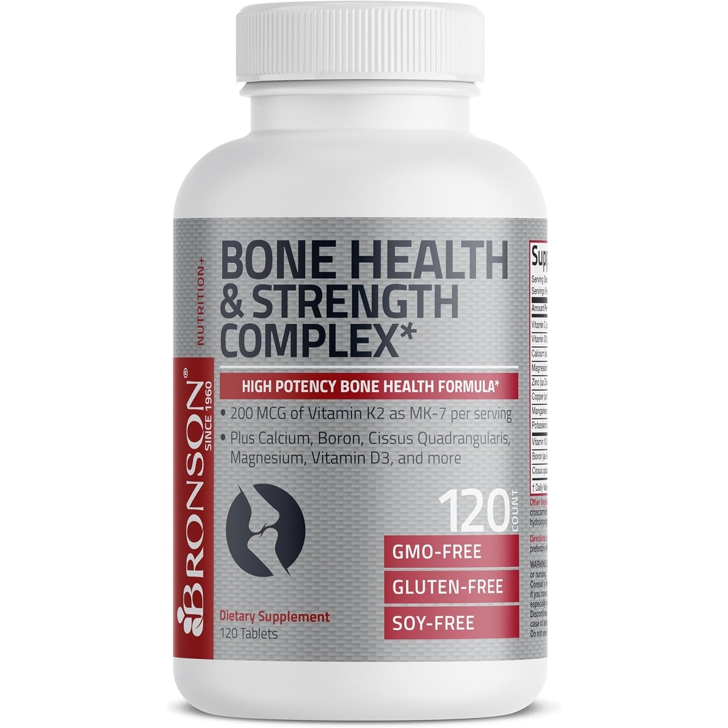 Bronson Bone Health & Strength Complex* High Potency Formula 200 MCG o ...